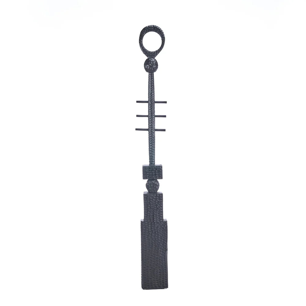 PILLAR TOTEM FLOOR SCULPTURE | XL 190 CM | BLACK– Green Design Gallery