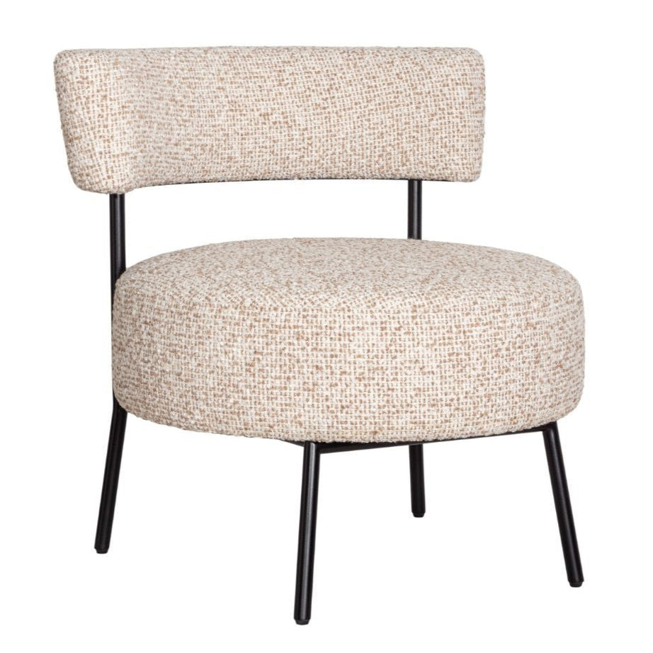 REMI LOUNGE CHAIR | BOUCLE MILK - CAMEL– Green Design Gallery