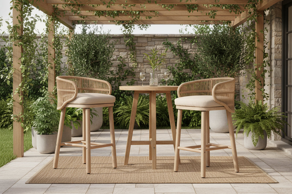 MOYEL BAR CHAIR | NATURAL | IN-OUTDOORS | 2 HEIGHTS– Green Design Gallery