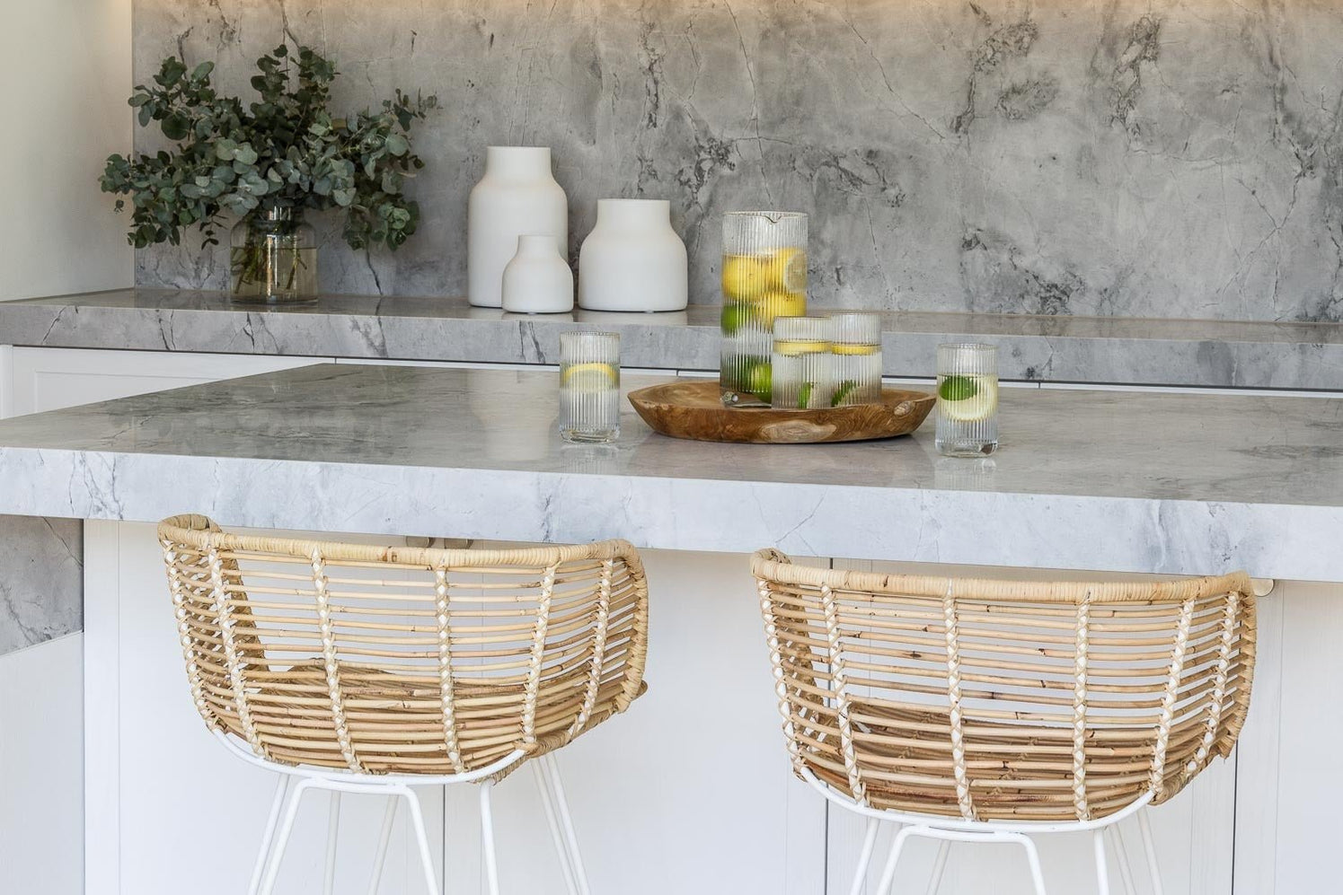 ANNA DINING CHAIR / NATURAL + WHITE– Green Design Gallery