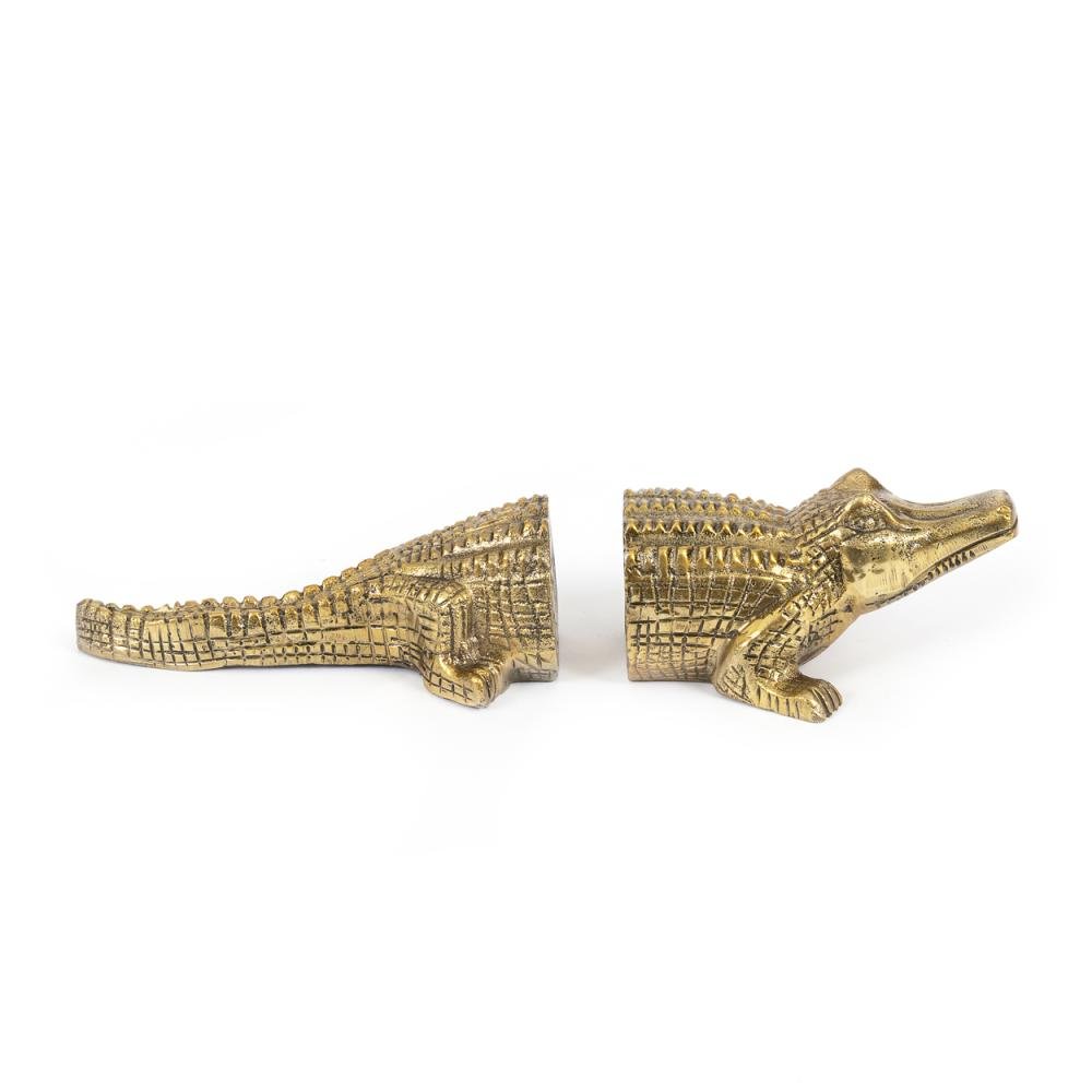 CROCO BOOK STANDS | BRASS– Green Design Gallery
