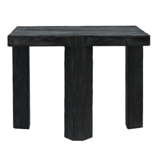 DOVE TAIL SIDE TABLE / RUSTIC BLACK ELM– Green Design Gallery