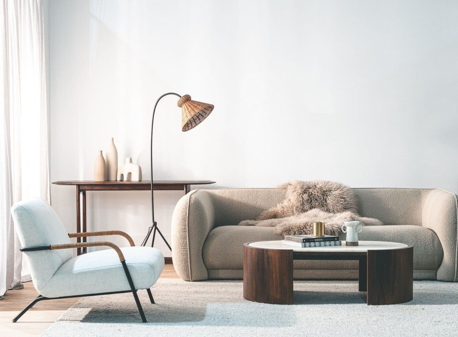 DRAKE LOUNGE CHAIR | LINEN SNOW– Green Design Gallery