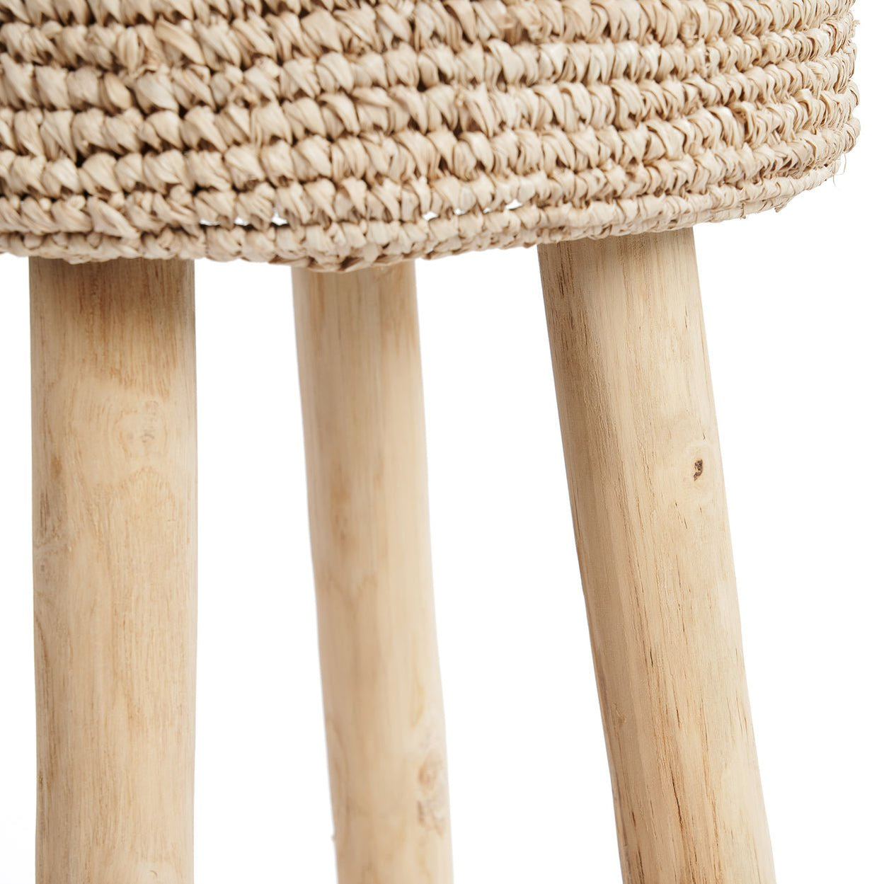 JUNO BAR STOOL | RECLAIMED TEAK +RAFFIA | IN-OUTDOORS– Green Design Gallery