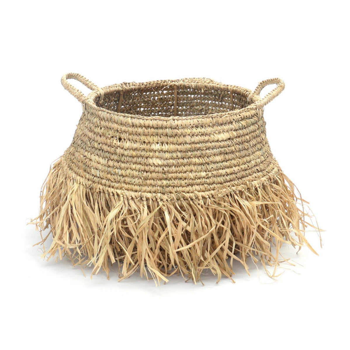 RAFFIA DELUXE BASKETS (SET OF 2) / NATURAL– Green Design Gallery
