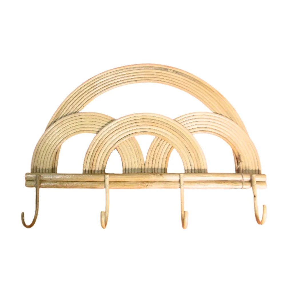 RAINBOW WALL HOOK | NATURAL RATTAN– Green Design Gallery