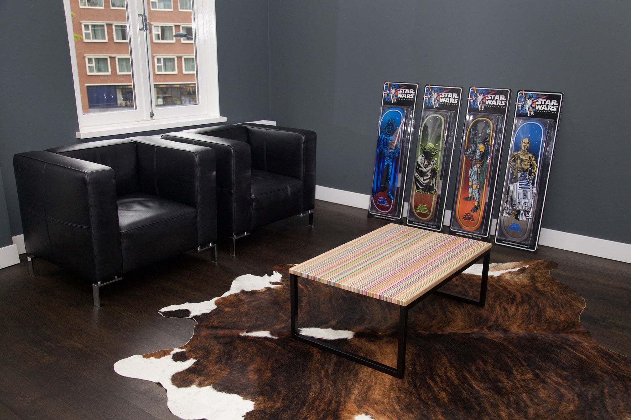 RECLAIMED SKATEBOARD COFFEE TABLE | IRON LEGS– Green Design Gallery