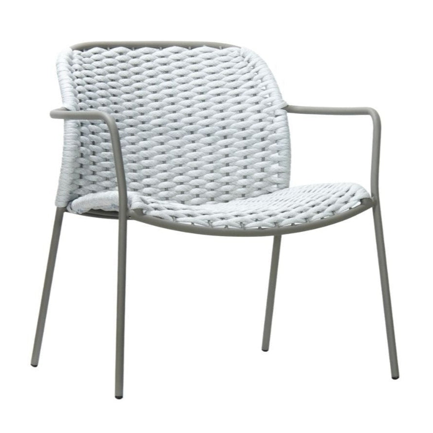 ROCA LOUNGE ARMCHAIR | WHITE+SILVER | IN-OUTDOORS– Green Design Gallery