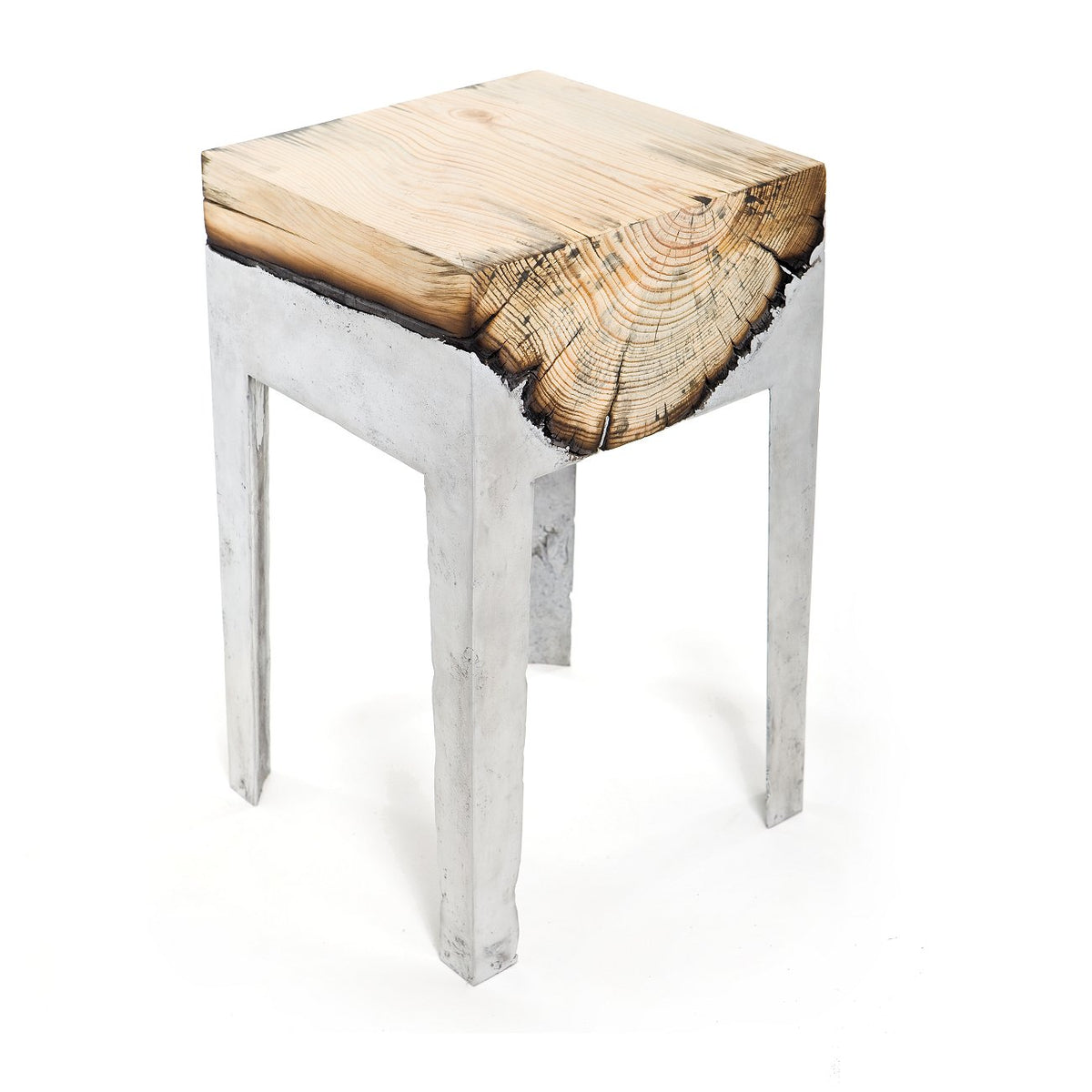 Wood Casting Side Table / Cypress or Eucalyptus– Green Design Gallery
